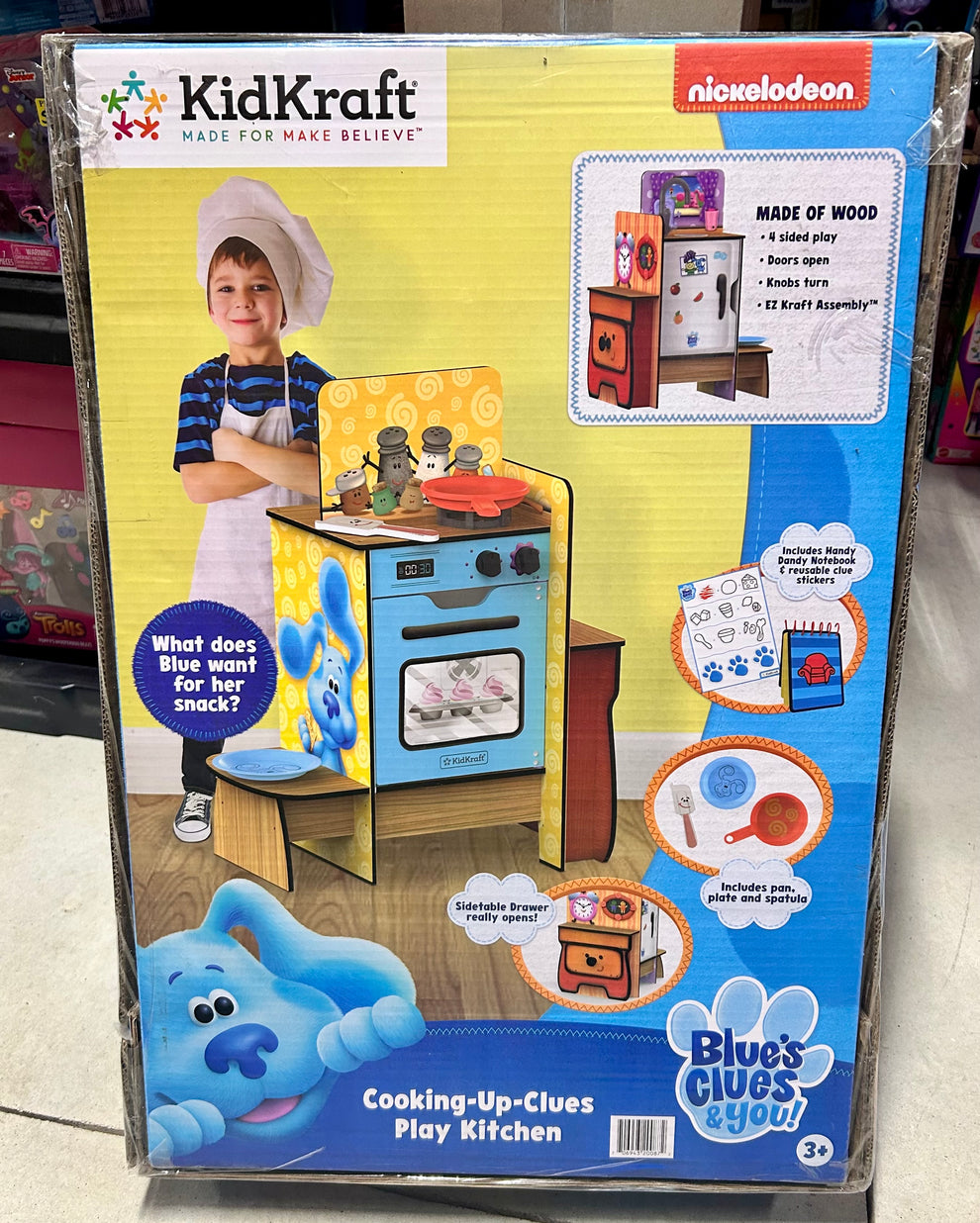 KidKraft Blue's Clues & You! Cooking-Up-Clues Wooden Play Kitchen & Ha ...