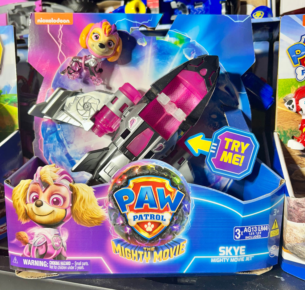 PAW Patrol: The Mighty Movie, Mighty Pups Jet with Lights, Sounds & Sk ...
