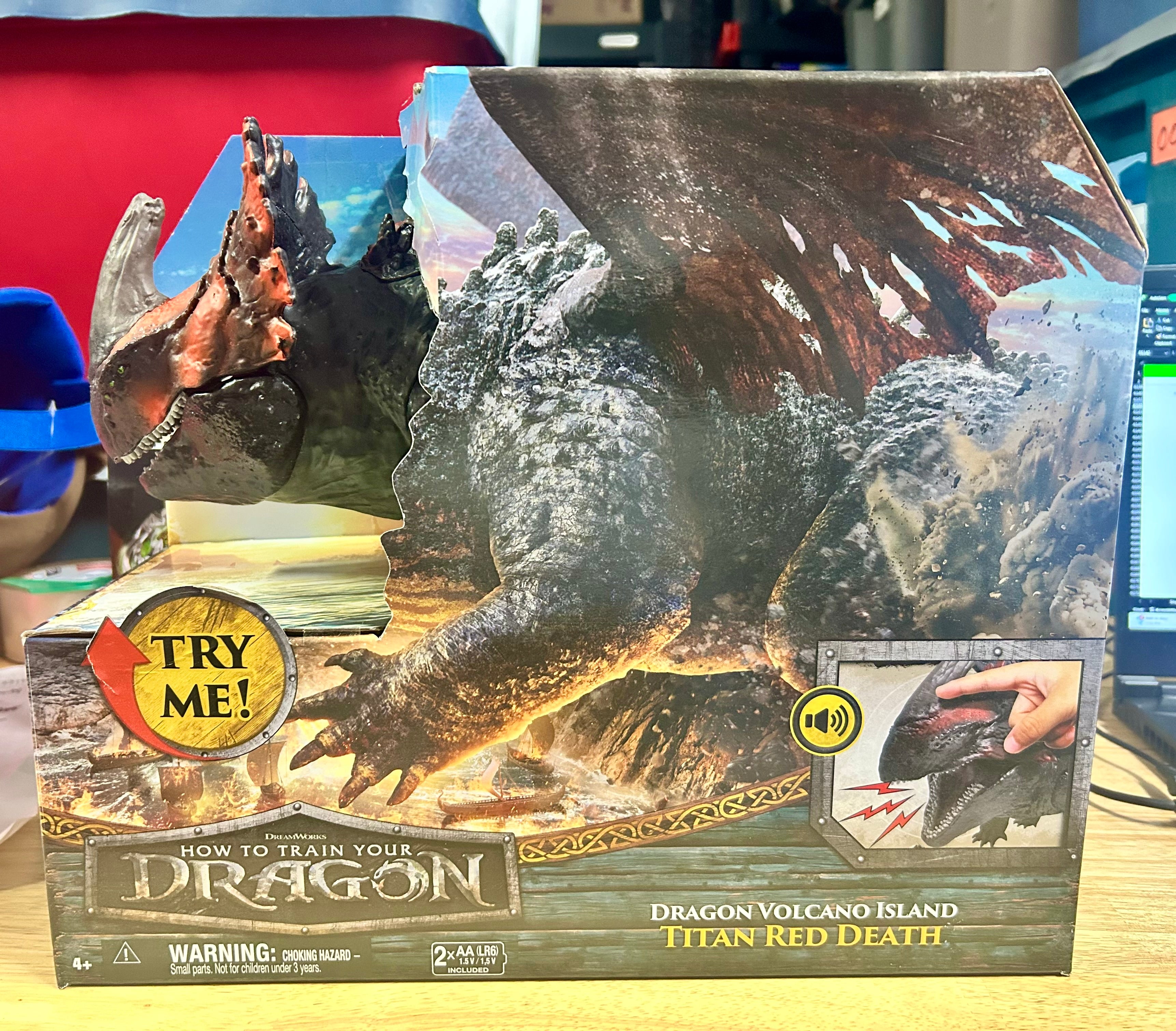 How to Train Your Dragon Volcano Island Titan Red Death Deluxe Action ...